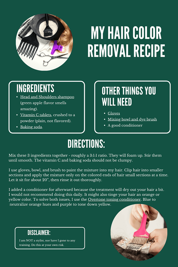 My hair color removal recipe | Dr. Lanae St.John